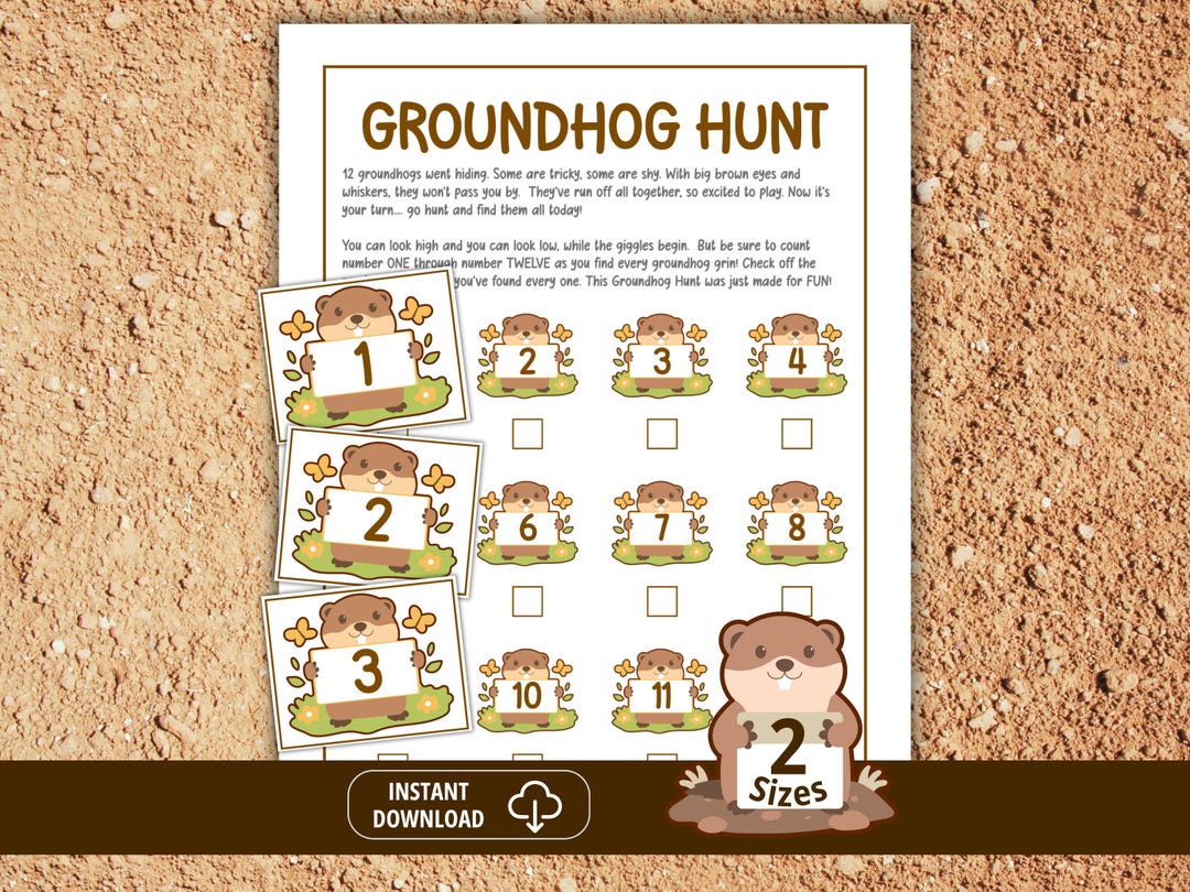 Groundhog Hunt, Groundhog Day Games, Groundhog Day Party, Groundhog ...