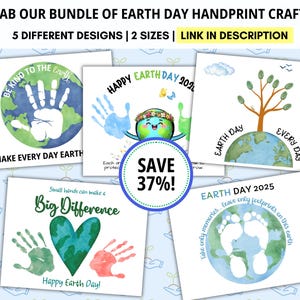 Earth Day Handprint Craft, Happy Earth Day 2025, Handprint Art ...