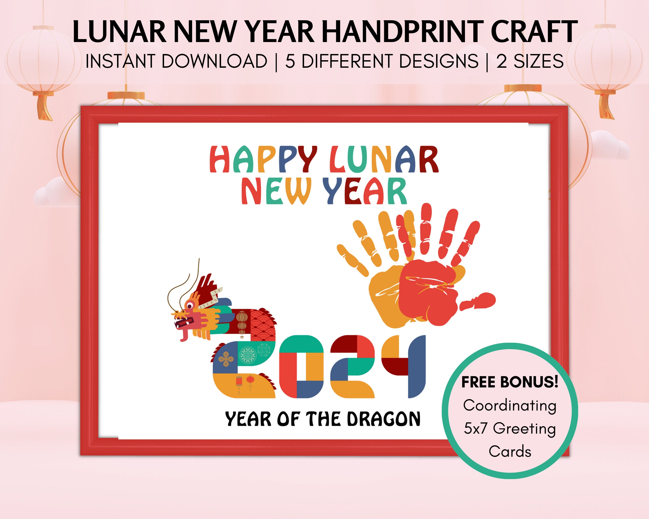Lunar New Years Handprint Craft, Chinese New Year Handprint Art ...