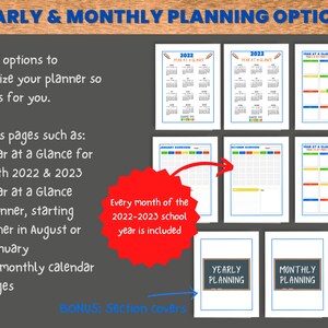 Printable Homeschool Planner Rainbow Colored Homeschool - Etsy