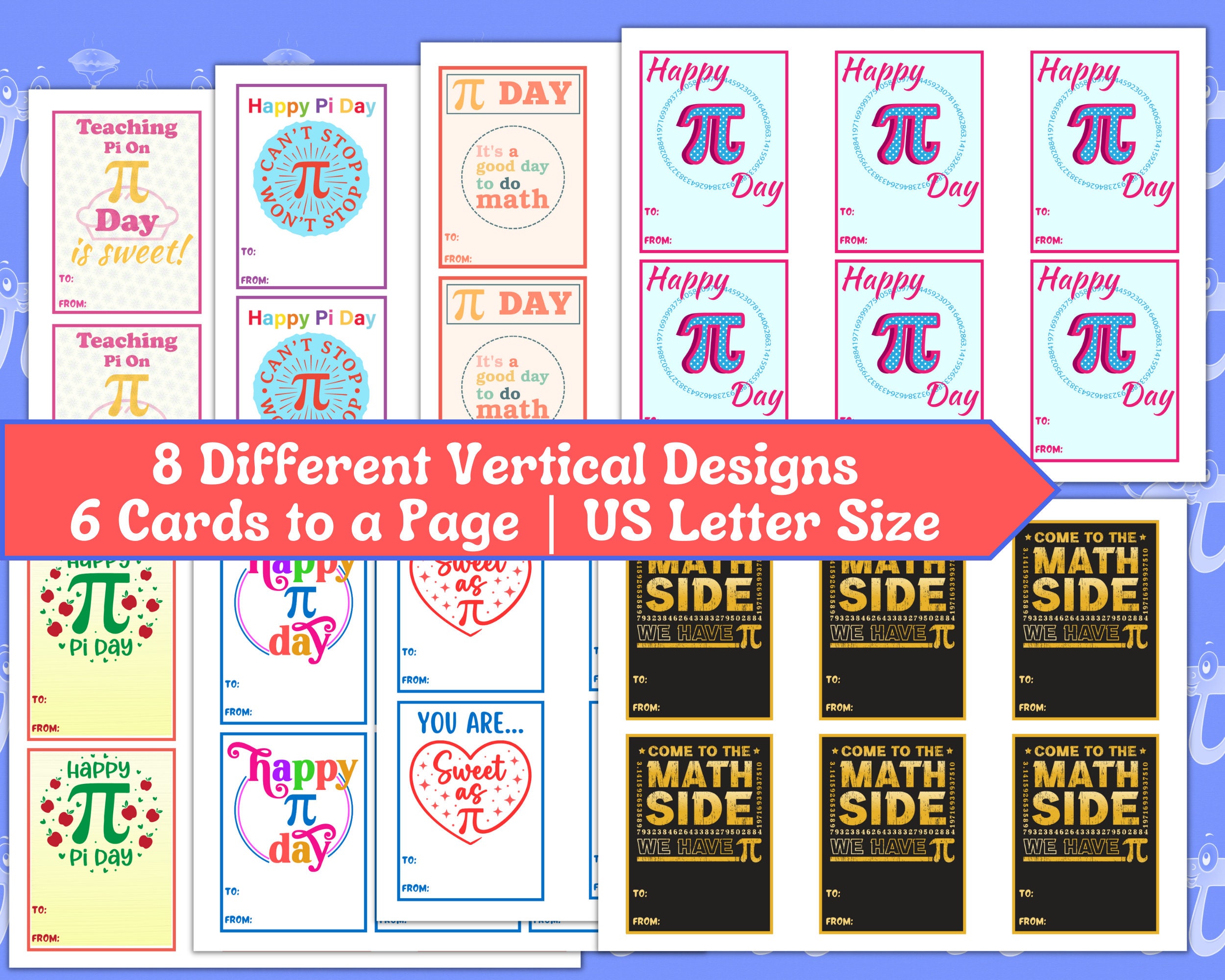 Printable Small Pi Day Cards - Exchange Like Valentines, Teacher ...