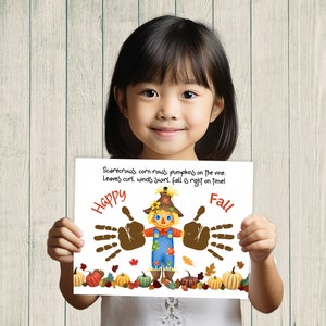 Scarecrow Handprint Craft, Fall Handprint Craft, Fall Handprint Art ...