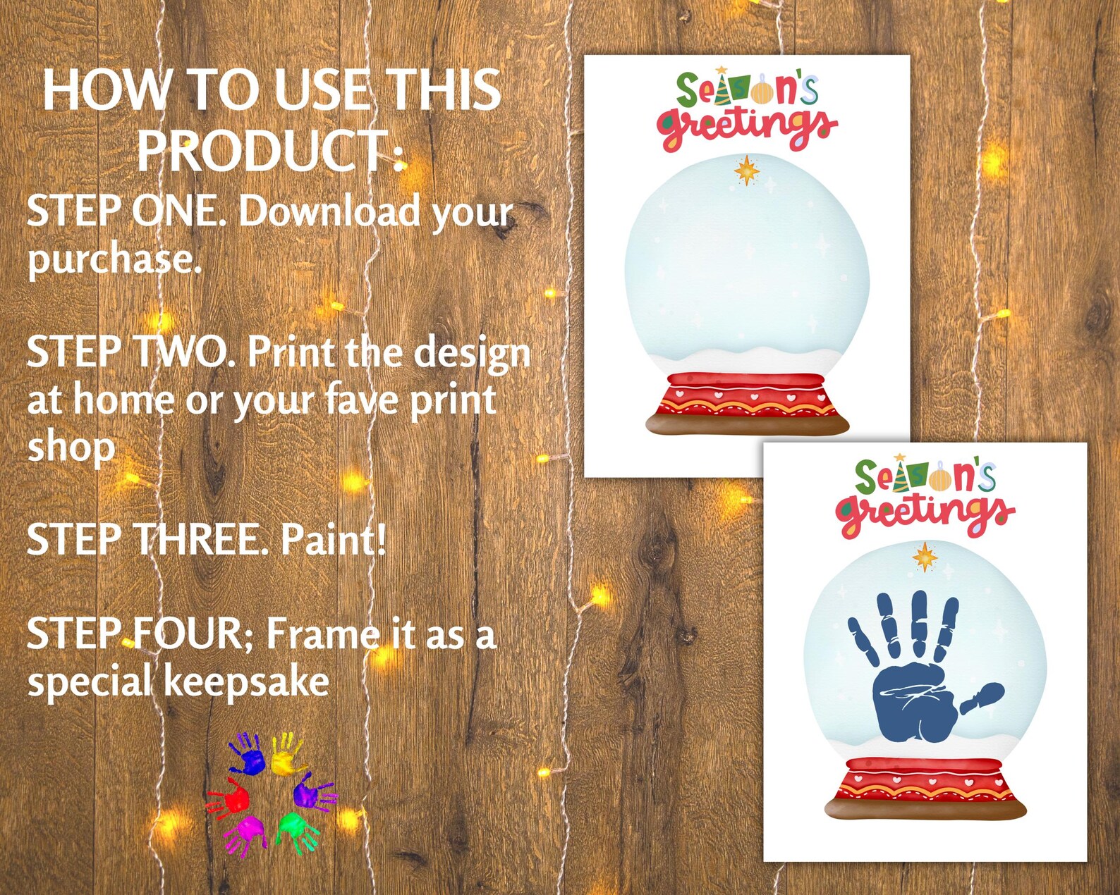 Christmas Handprint Craft, Christmas Snow Globe Handprint, Winter ...