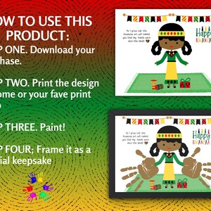 Kwanzaa Handprint Crafts, Kwanzaa Kids Female, Handprint Art, Winter ...