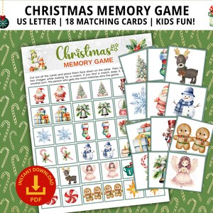 Christmas Memory Game, Christmas Activities for Kids, Winter Kids ...