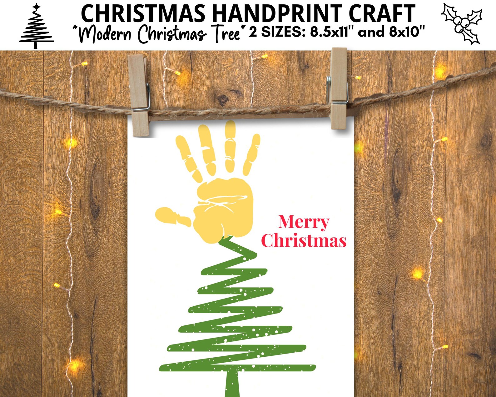 Christmas Handprint Craft, Christmas Tree Handprint Art, Winter ...