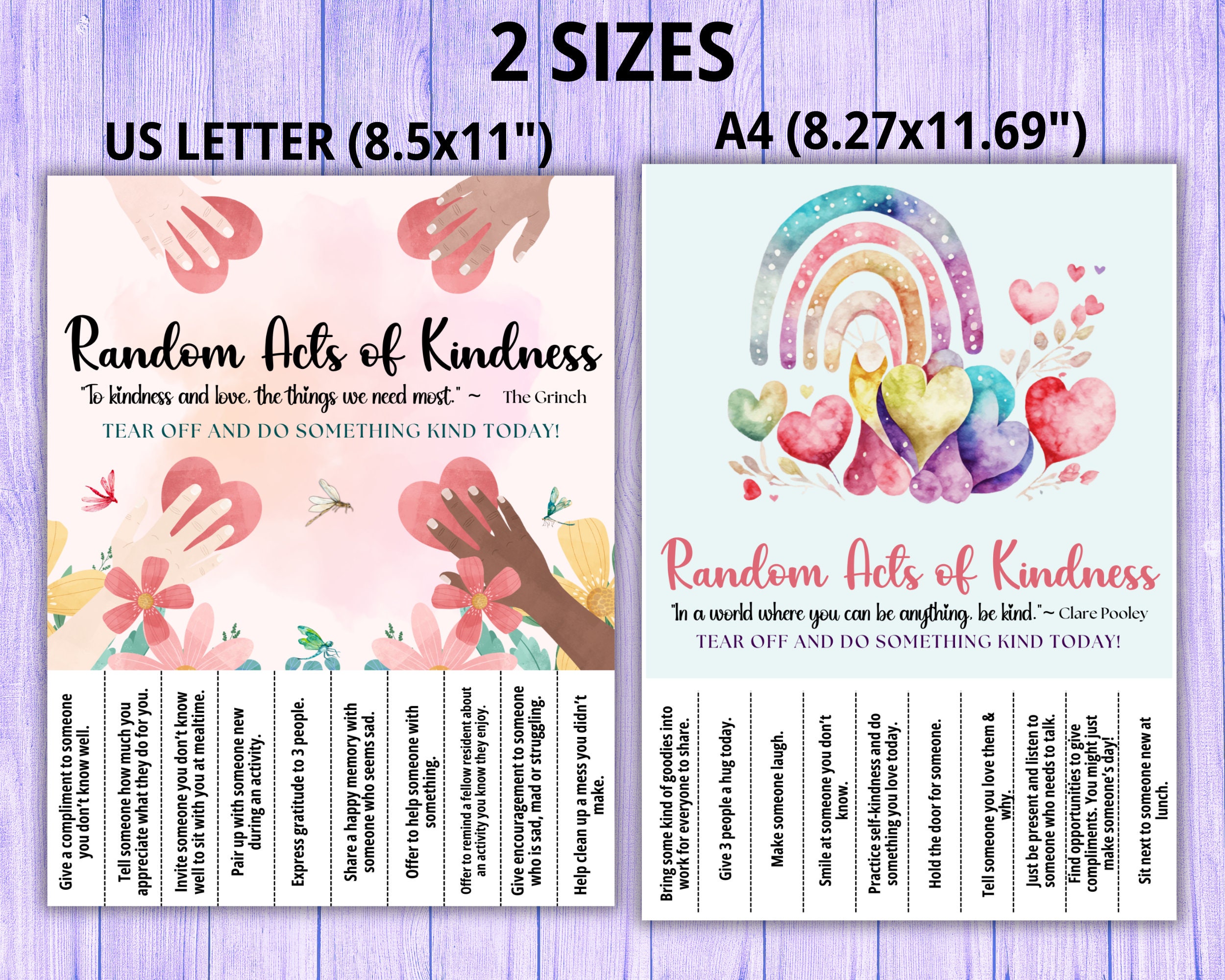 Random Acts of Kindness, Tear off Flyer, Spread Kindness, Kindness ...