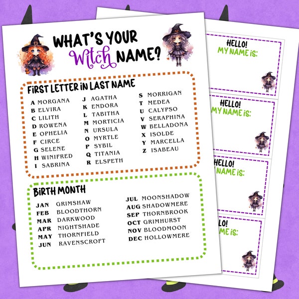 Witch Party Game - Etsy