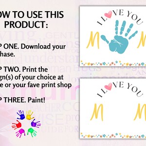 Mother's Day Handprint Craft, I Love You Mom, Handprint Art, Handprint ...