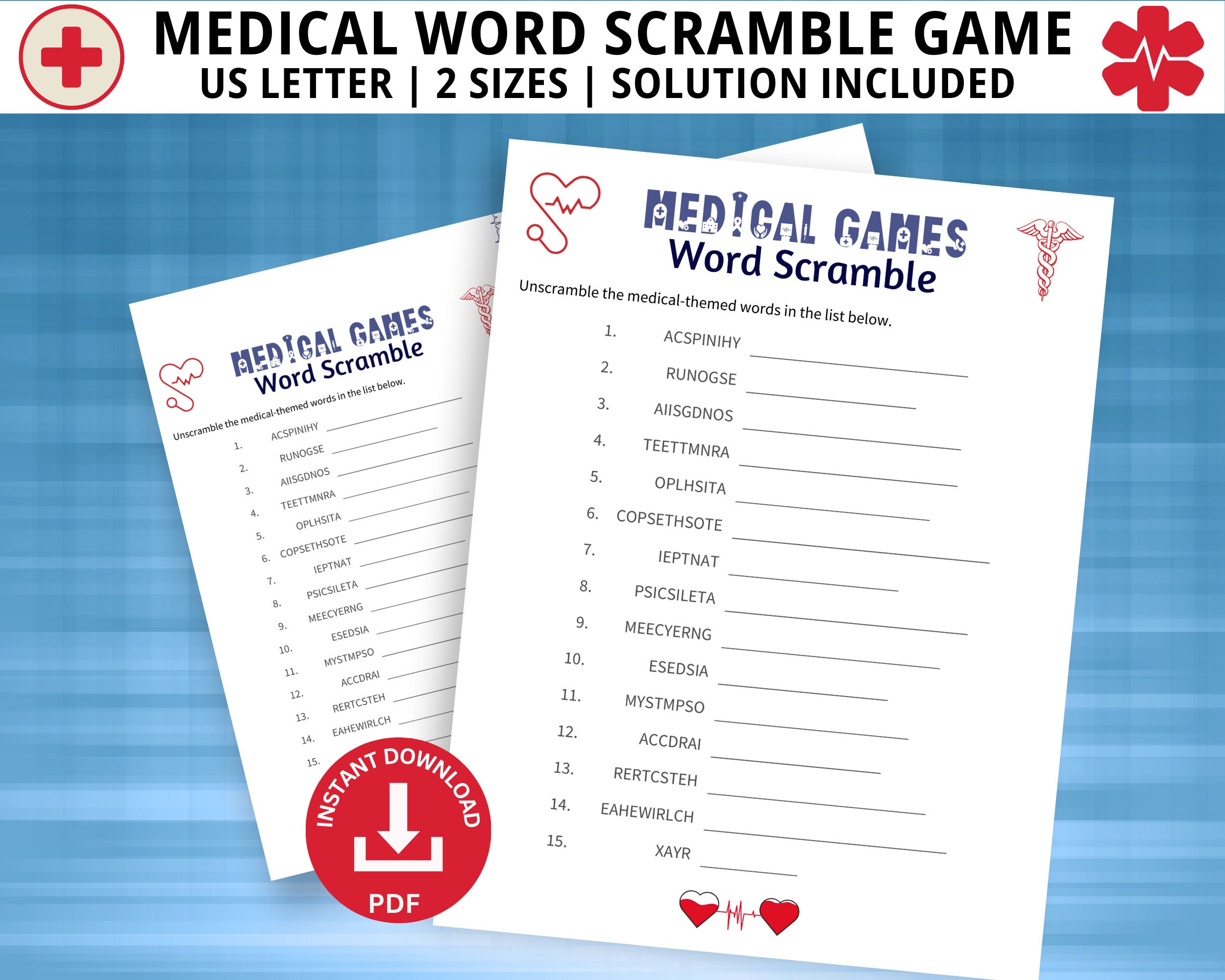 Medical Word Scramble, Medical Games, Nursing Games, Nurse Games ...