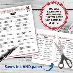 Baseball Trivia Game, Baseball Party Games, Family Game Night, Office ...