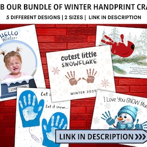 Winter Handprint Crafts, Let It Snow, Handprint Art, Winter Handprint ...