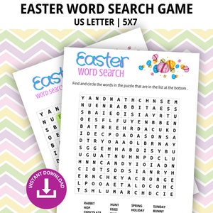 Easter Word Search, Easter Word Game, Easter Game, Family Game Night ...