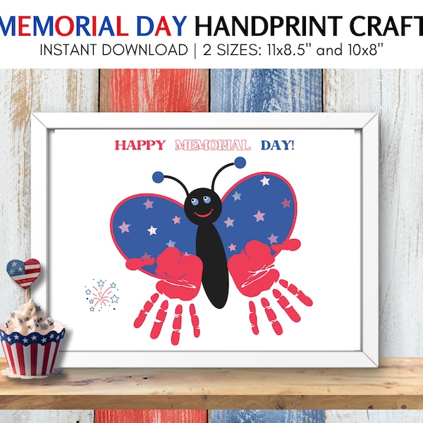 Memorial Day Handprint Craft Etsy
