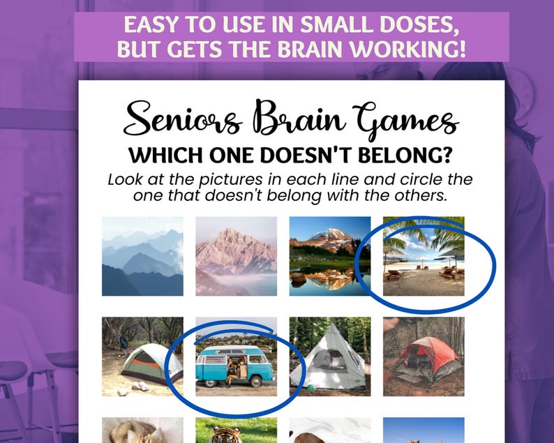 Which One Doesnt Belong, Seniors Brain Games, Dementia Games, Ice ...