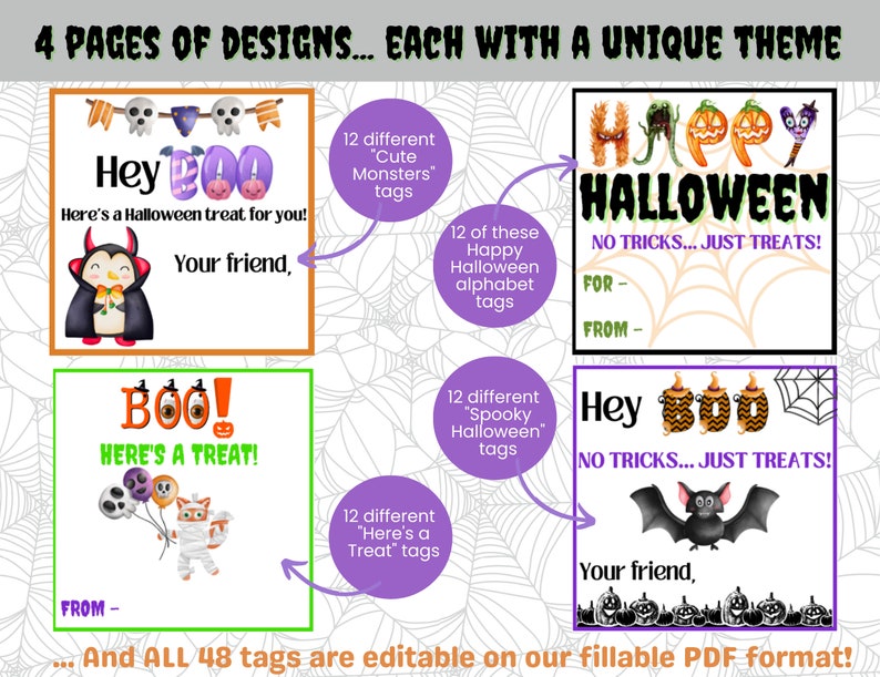 Editable & Printable HALLOWEEN Favor Bag Tags | Halloween Trick or ...