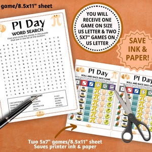 Pi Day Games, 12-game BUNDLE, Pi Day Party, Pi Day Download, Math Games ...