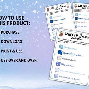 Winter Candy Dice, Winter Games, Wintertime Games, Candy Dice Game ...