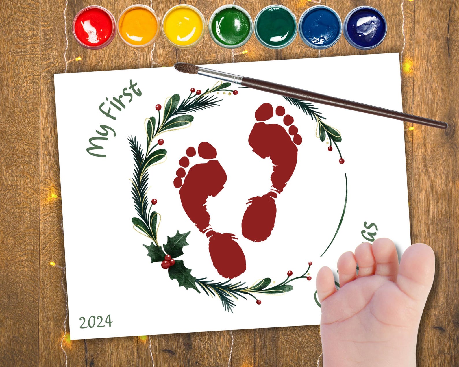 Christmas Handprint Craft, My First Christmas Footprint, Winter ...