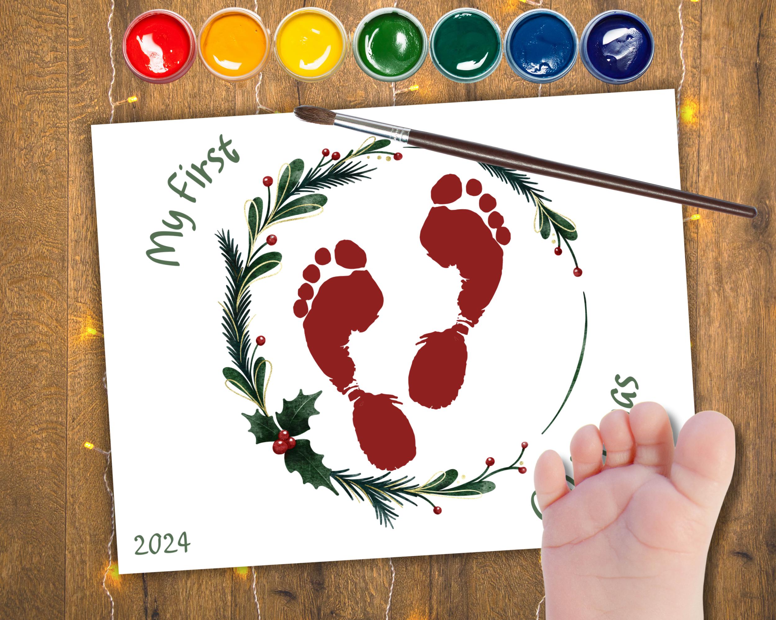 Christmas Handprint Craft, My First Christmas Footprint, Winter ...