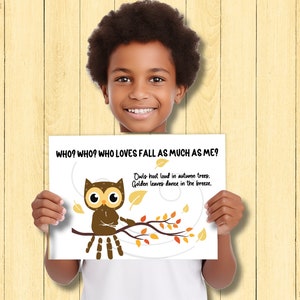 Owl Handprint Craft, Fall Handprint Craft, Fall Handprint Art ...