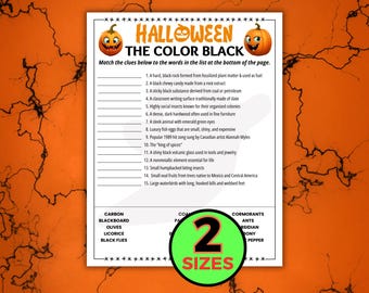 Halloween Matching Game, the Color Orange, Halloween Party Game, Games ...