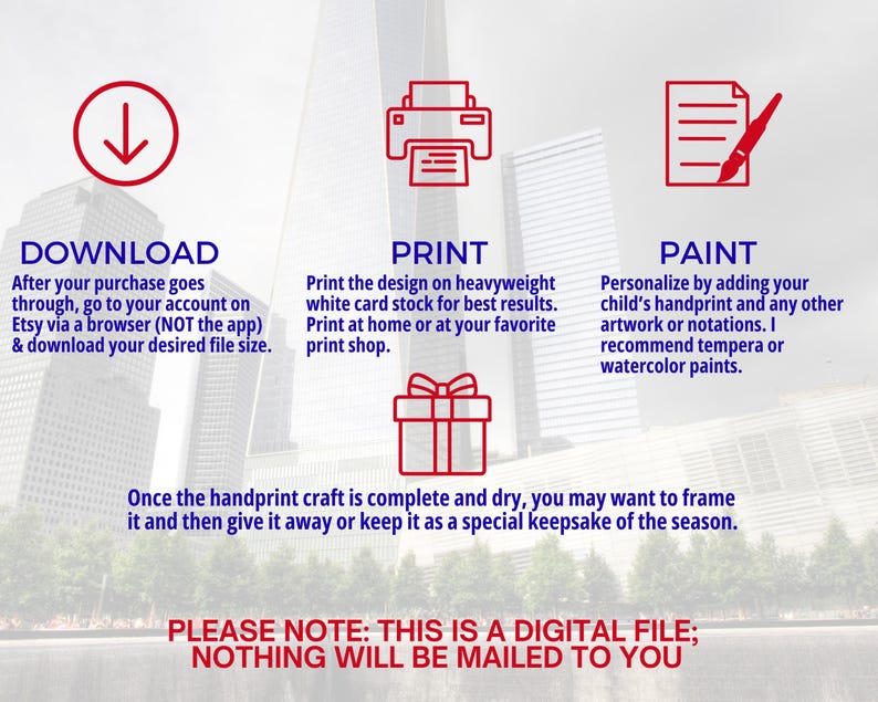 Patriot Day Handprint Craft, Handprint Art, Handprint Sign, Handprint ...