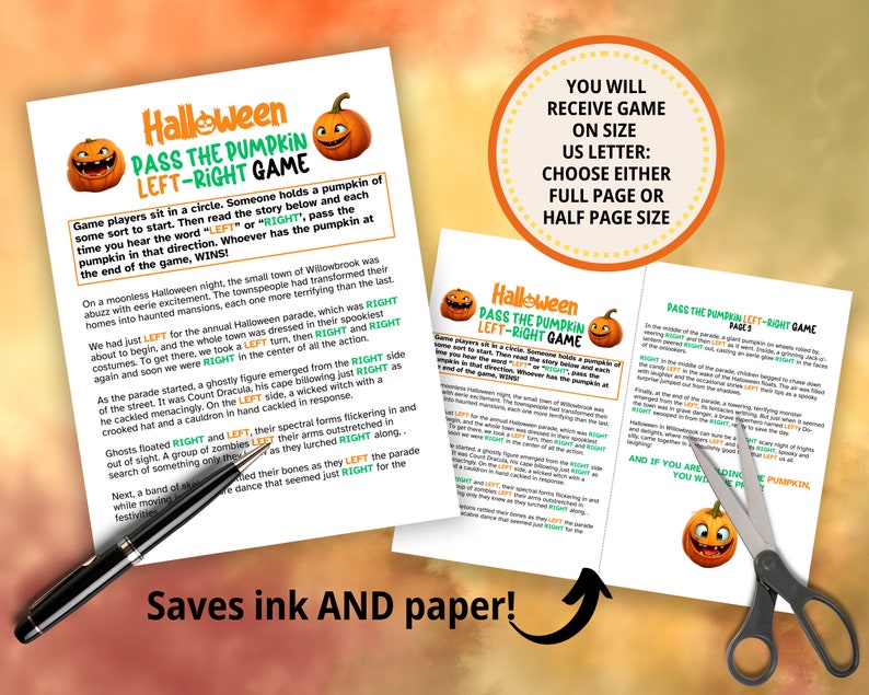 Pass the Pumpkin, Halloween Left Right Game, Pass the Gift Game ...