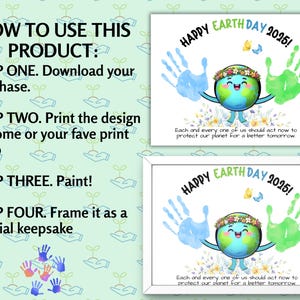Earth Day Handprint Craft, Happy Earth Day 2025, Handprint Art ...