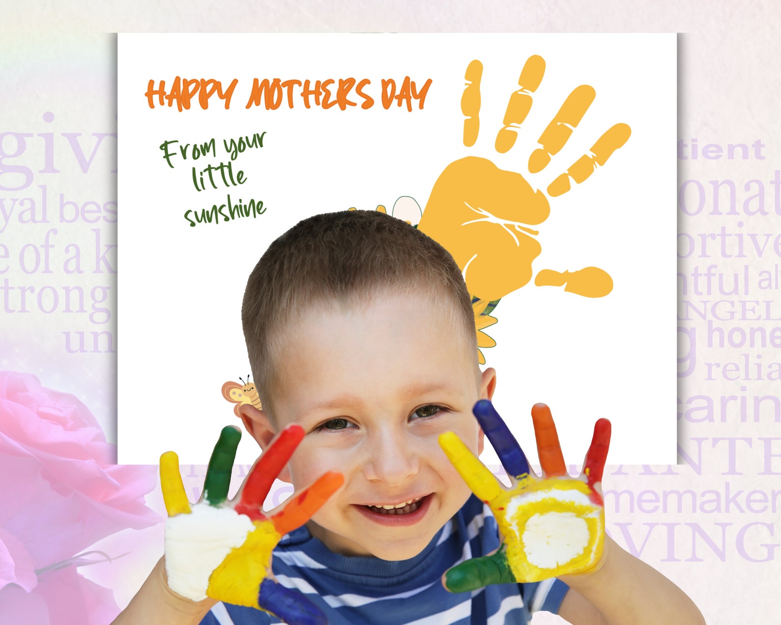 Mother's Day Handprint Craft, Your Little Sunshine, Handprint Art ...
