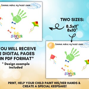 Summer Handprint Craft, Kite Handprint Craft, Summer Handprint Art ...