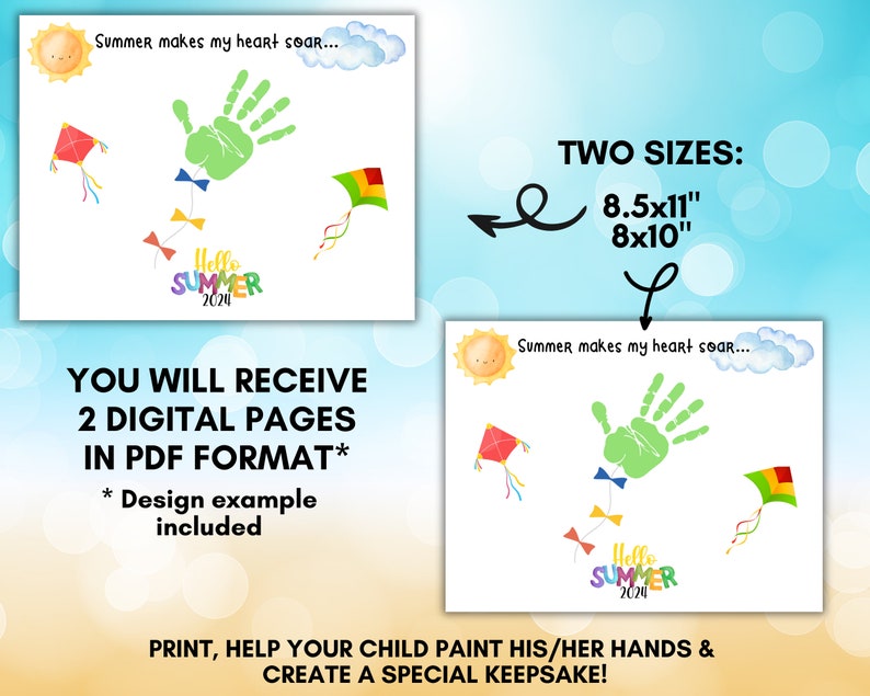 Summer Handprint Craft, Kite Handprint Craft, Summer Handprint Art ...