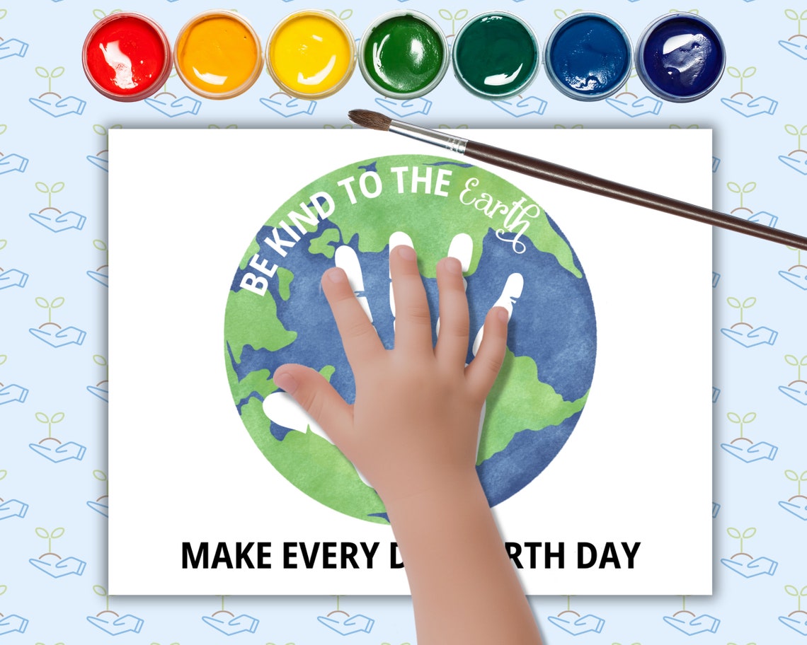 Earth Day Handprint Craft Bundle, Earth Day Handprint Art, Handprint ...