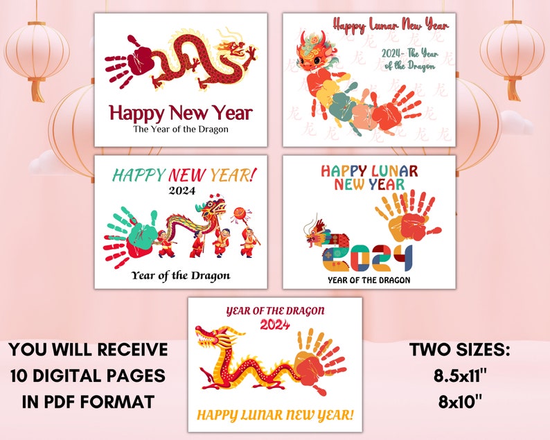 Lunar New Years Handprint Craft, Chinese New Year Handprint Art ...