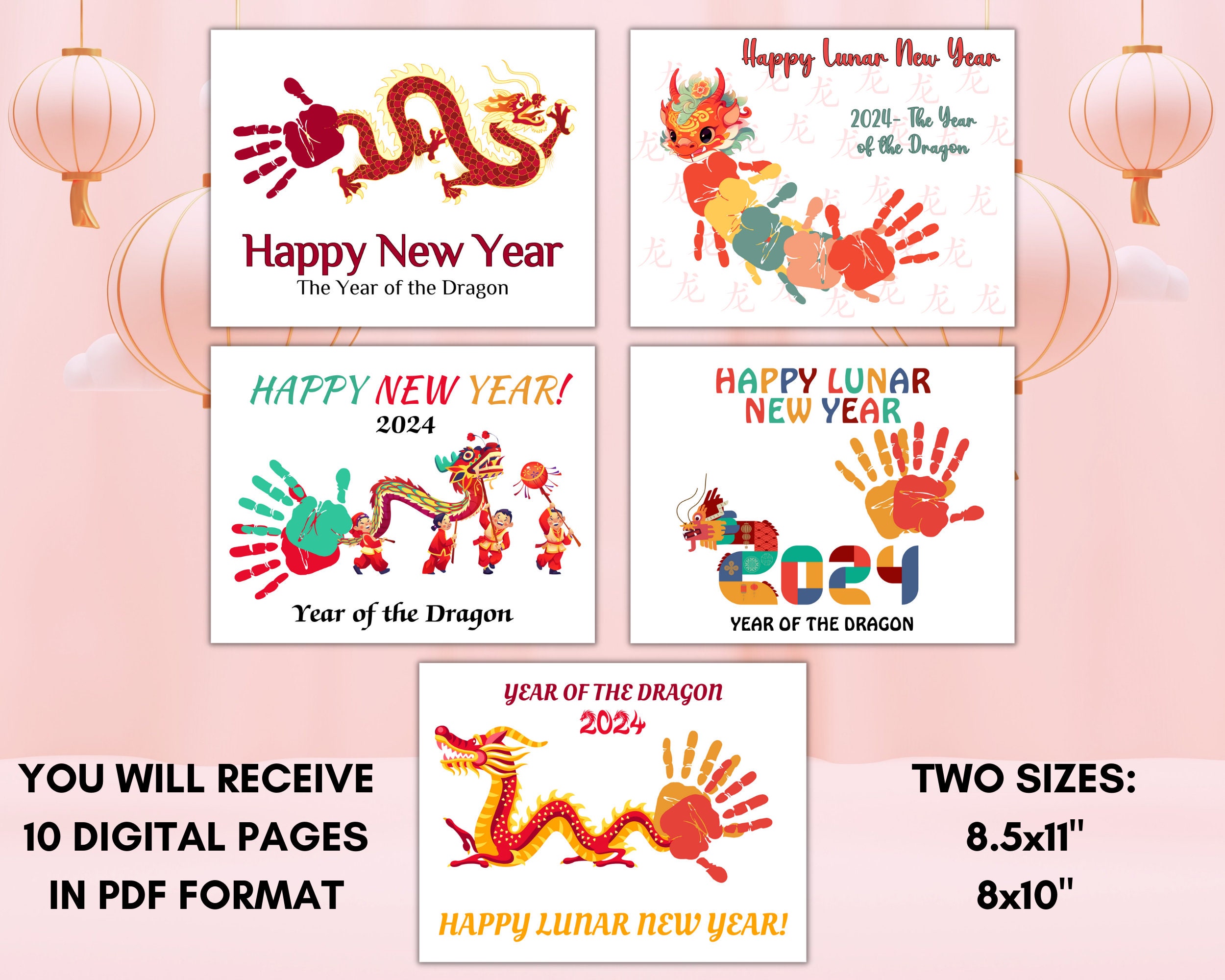 Lunar New Years Handprint Craft, Chinese New Year Handprint Art ...