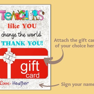 Teacher Appreciation Gift Card Holder, Best Teacher Ever Card, New ...