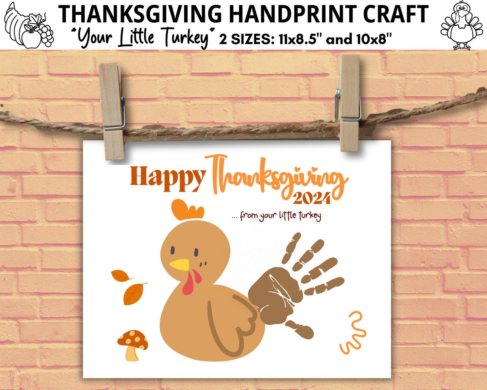 Thanksgiving Handprint Craft, My Little Turkey Handprint, Fall ...
