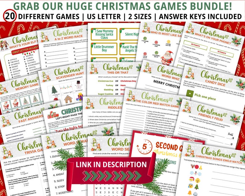 Christmas Trivia Game, Christmas Games, Friendsmas Game, Trivia ...