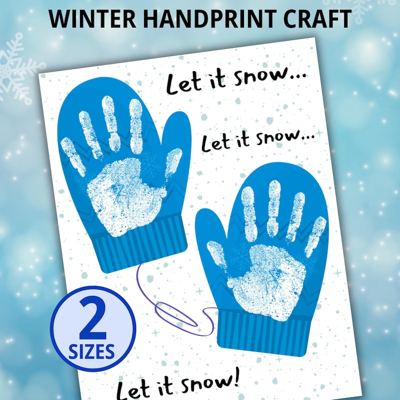 Handprint Art for January - Etsy