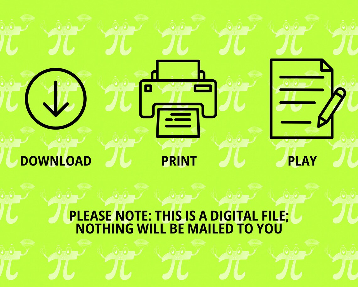 Pi Day Fast Answers Game, Trivia Game, Math Pi Day, Math Questions ...