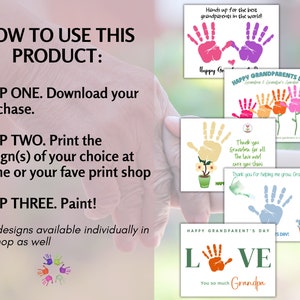 Grandparents Day Handprint Craft, Grandma Handprint Art, Grandpa ...