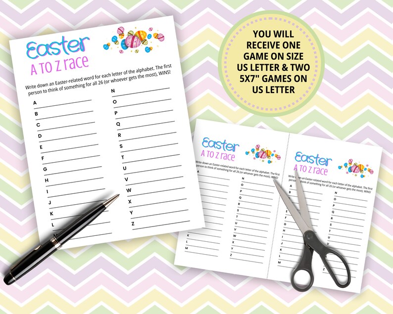 Easter Word Race Game, Easter Games, Easter Party Game, Family Game ...