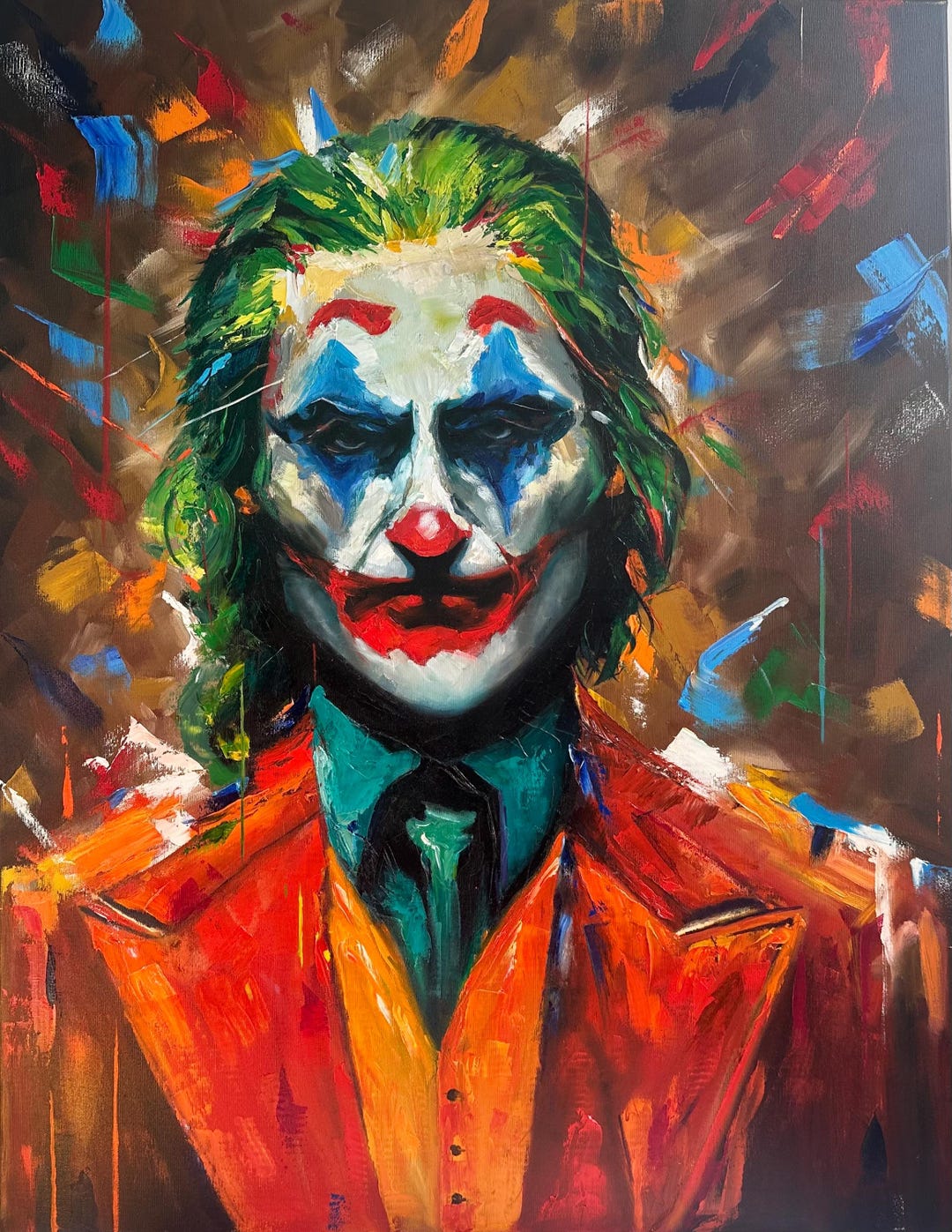 Joker Chaos – Abstract Expressionist Clown Portrait - Etsy