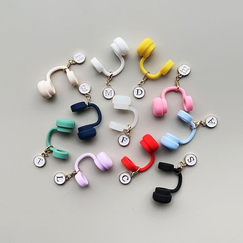 Initial Charms for Straw - Etsy