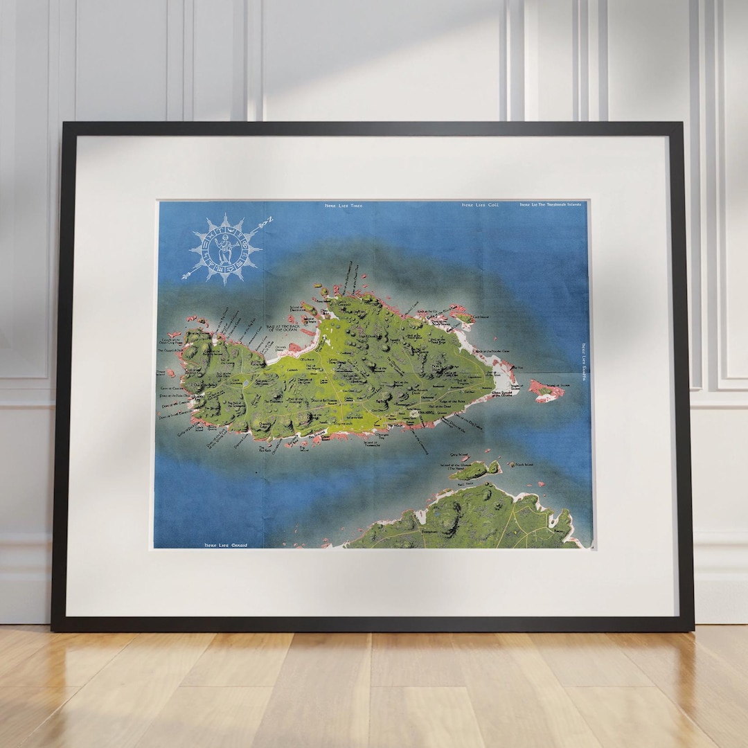 Vintage Scotland Map Pre 1971 : Isle of Iona, Inner Hebrides ...
