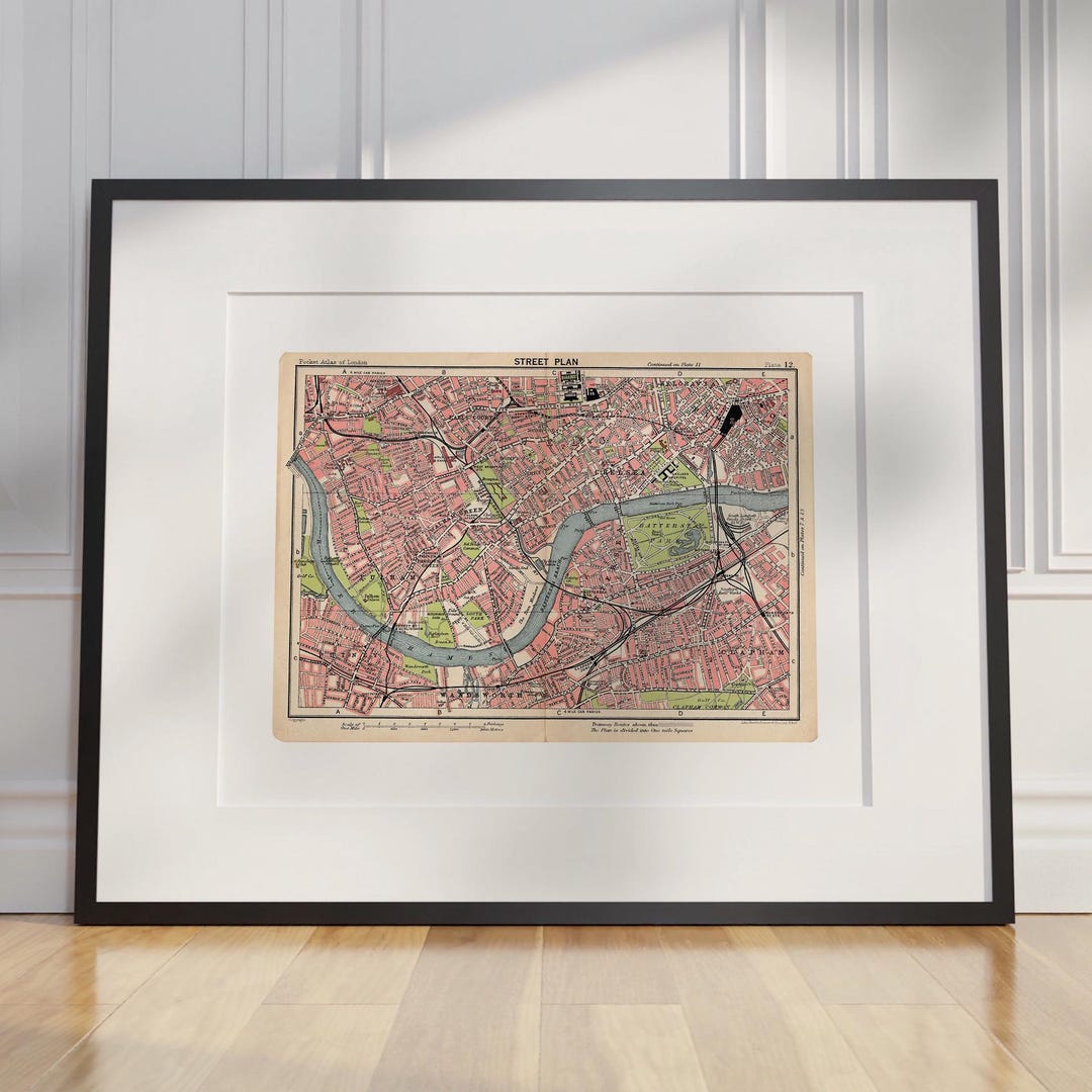 Vintage London Map 1929 : Original Cartography by Bartholomew & Son ...
