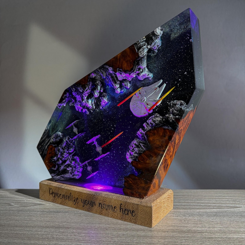 Galaxy Resin Lamp Night Light, Space Lamp Gift for Him, Dream Big Night ...