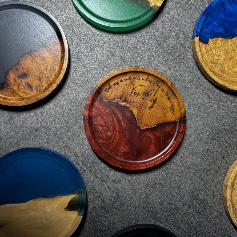 Wood Resin Coasters - Etsy