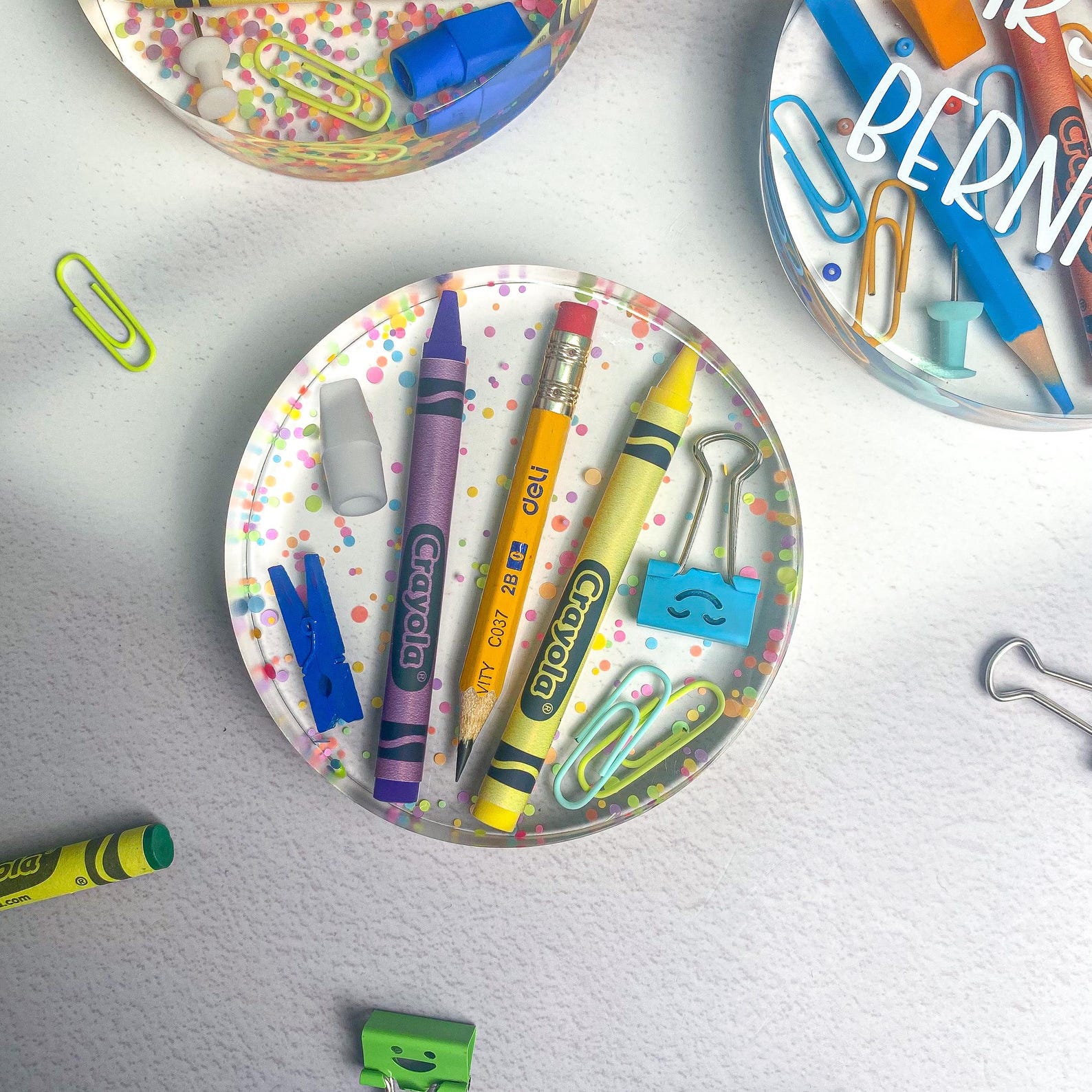 Custom Crayola Resin Coaster With Name – Personalized Teacher Gift ...
