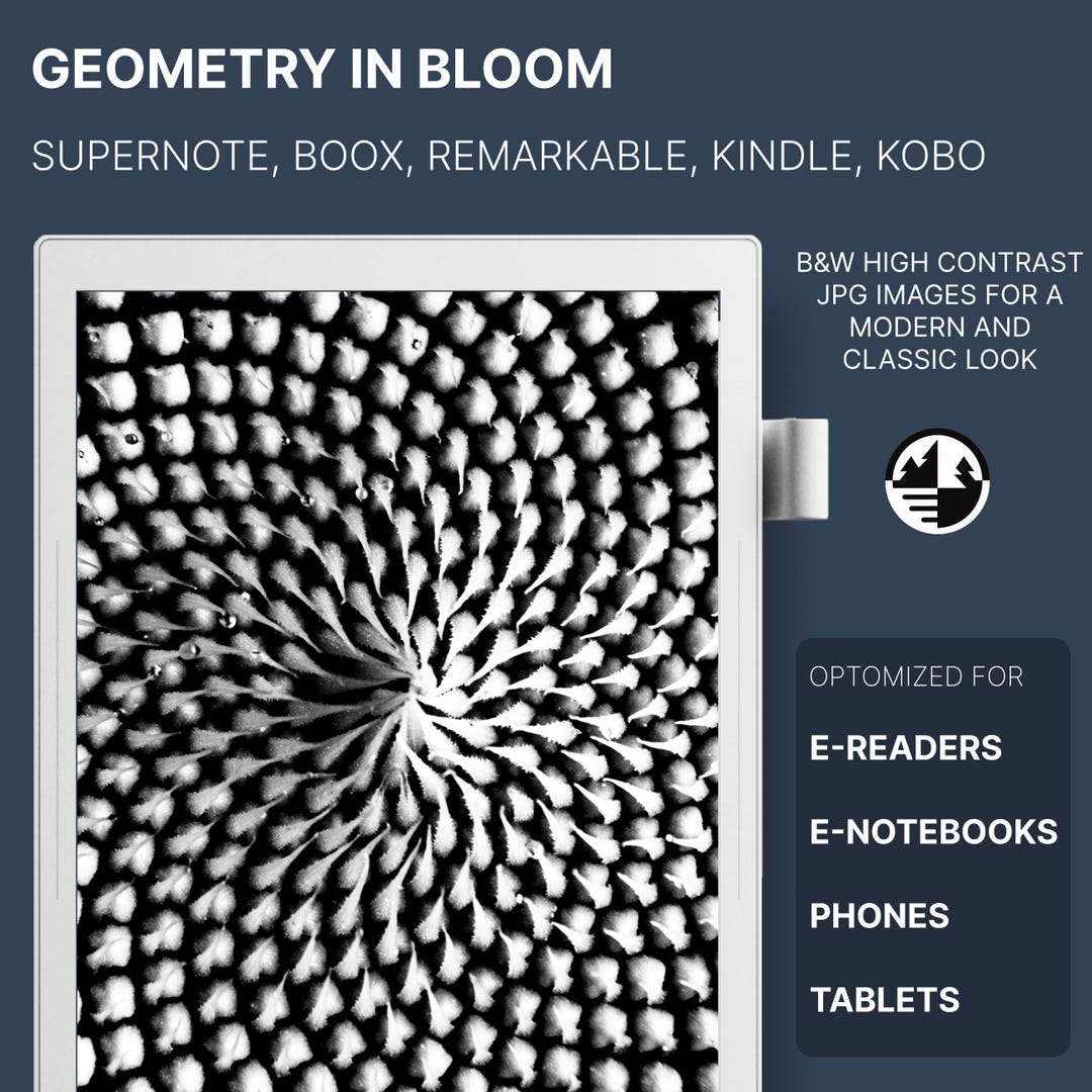 Geometry in Bloom: Background Screensaver Lockscreen Wallpaper for Kobo ...